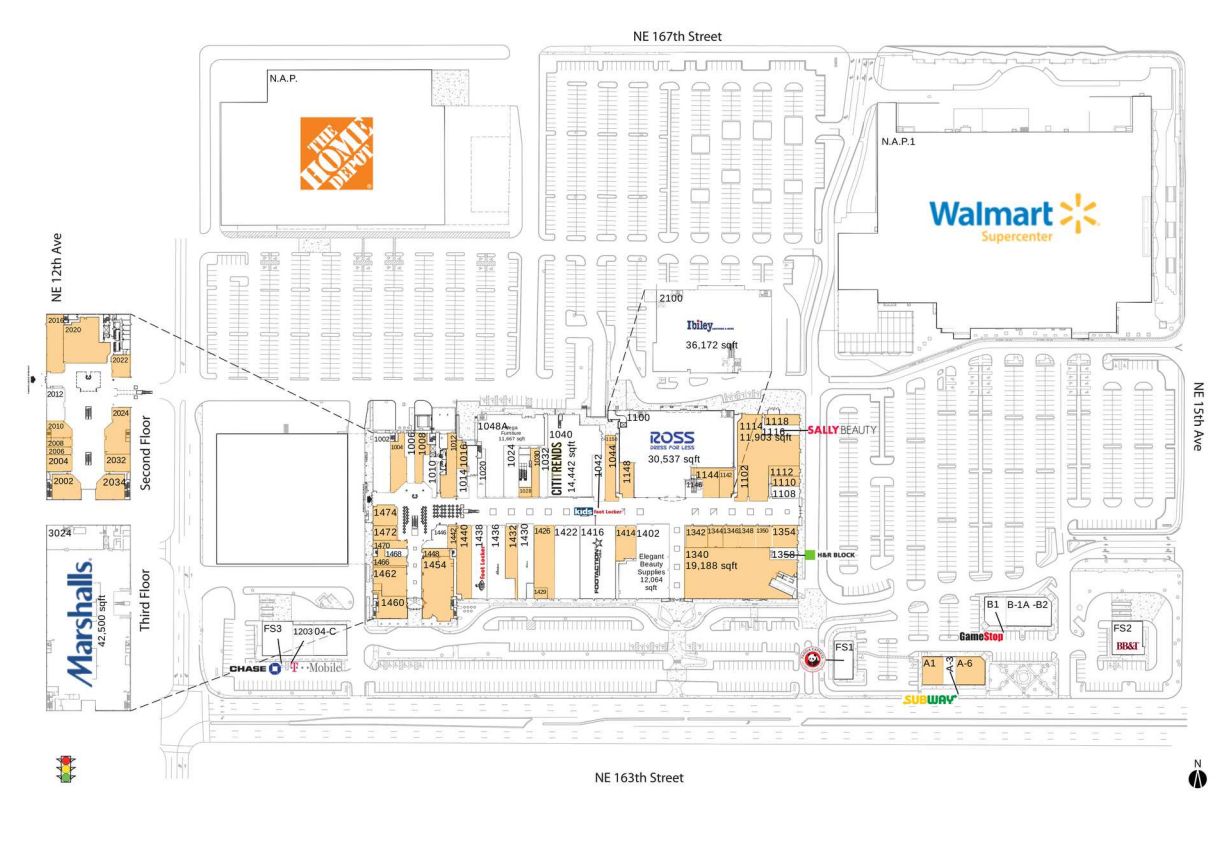 Mall At 163rd Street (48 stores) - shopping in Miami Beach, Florida FL ...