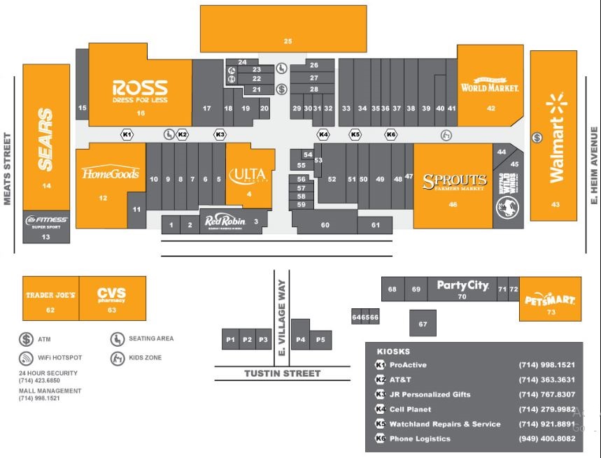 The Village at Orange (61 stores) - shopping in Orange, California CA ...